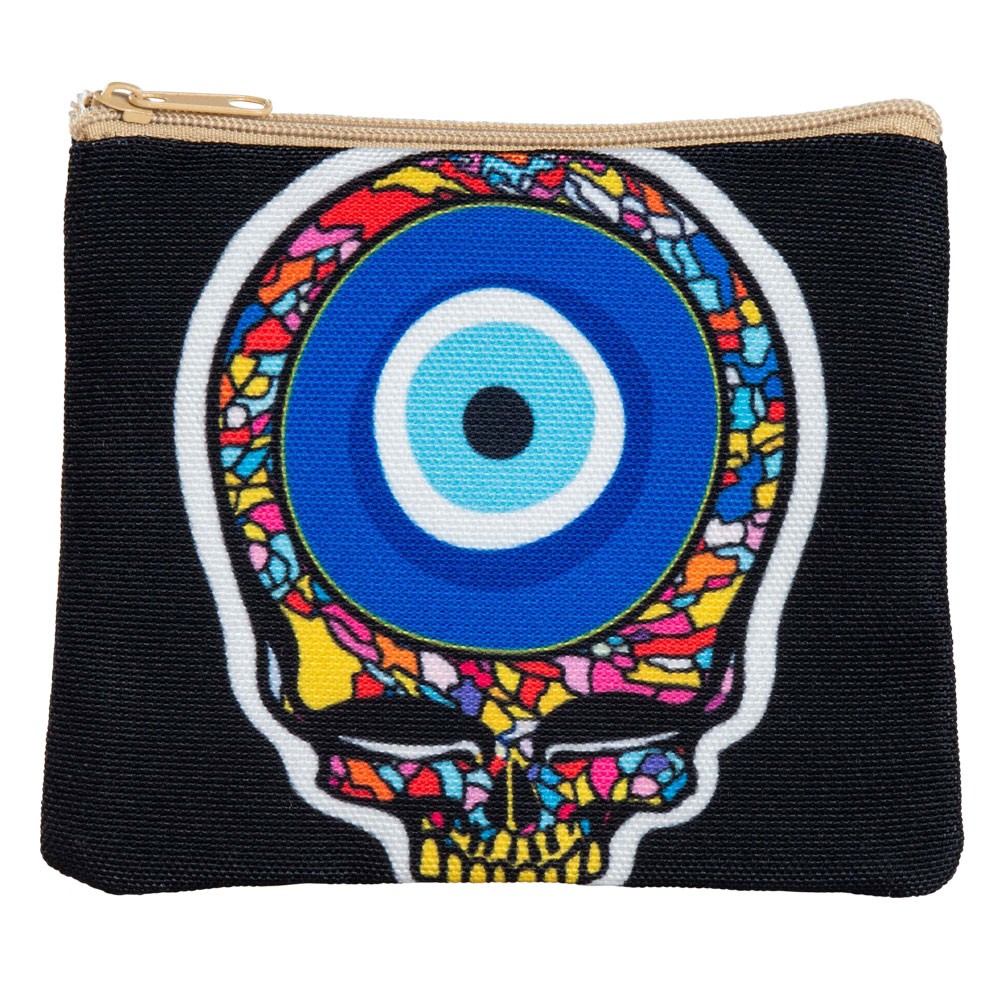 SKULL EVIL EYE COIN PURSE