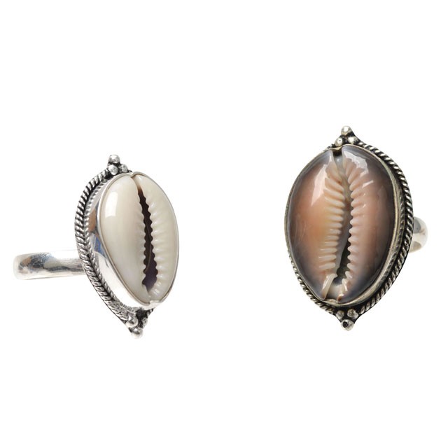 SILVER SHELL RING